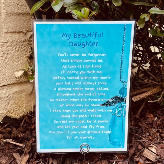 Daughter Memorial Grave Card Daughter in Heaven Memorial Poem | Etsy