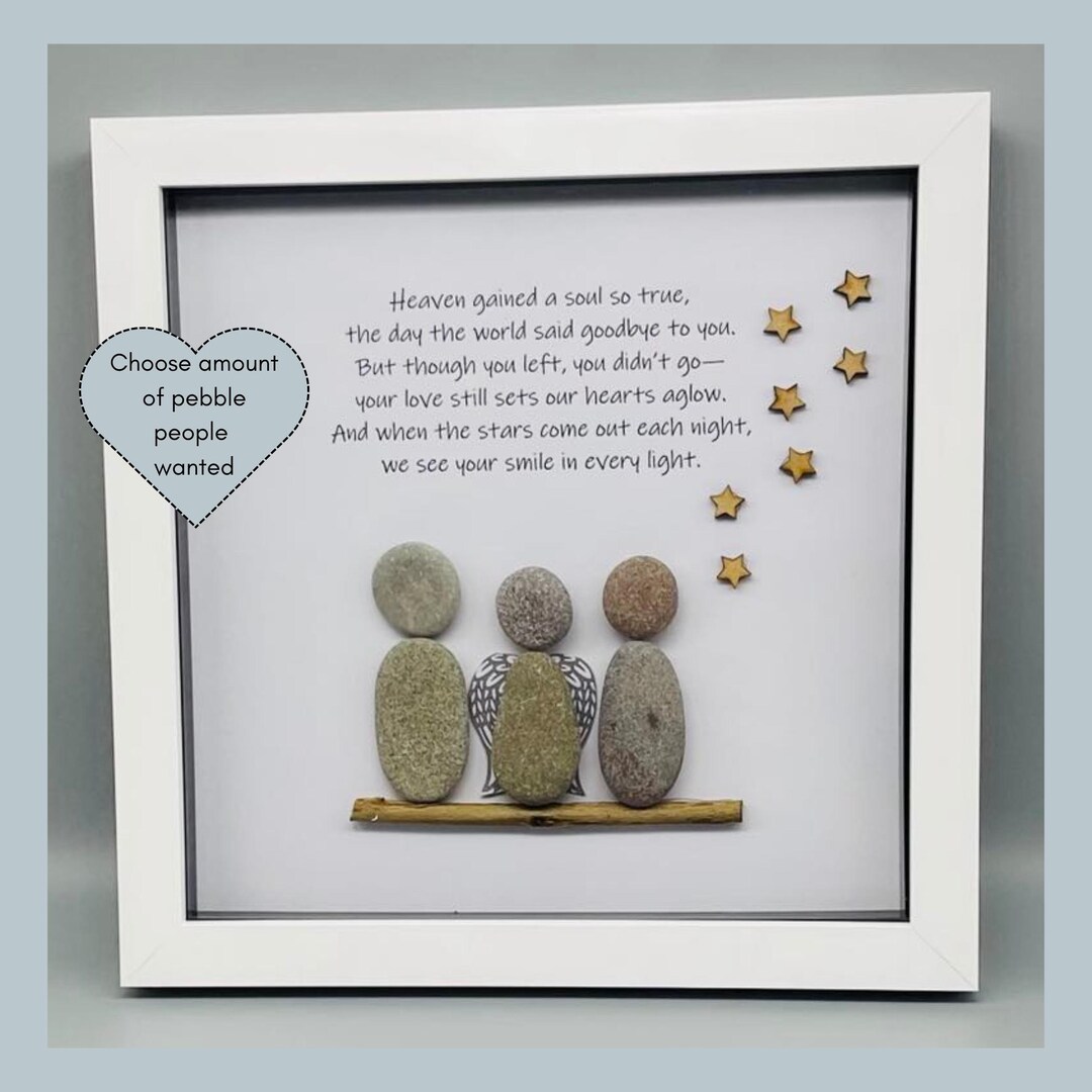 Sympathy Pebble Art Memorial Frame: Bereavement Gift - Etsy