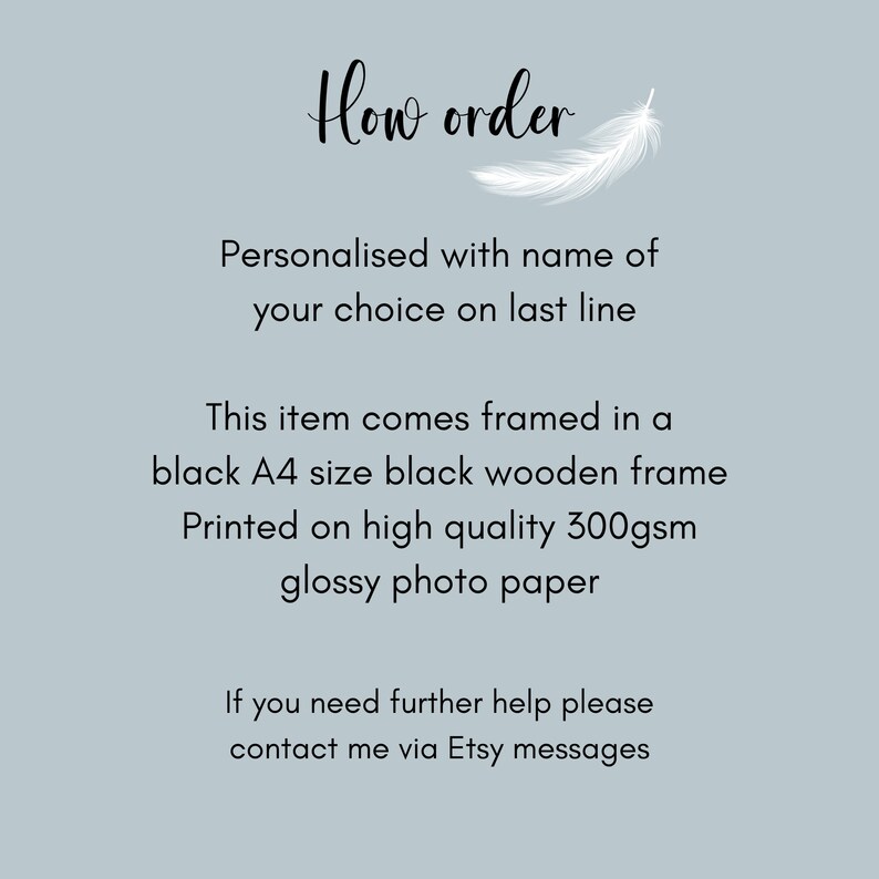 Personalized Memorial Poem Print: Sympathy Gift, Bereavement Decor - Etsy