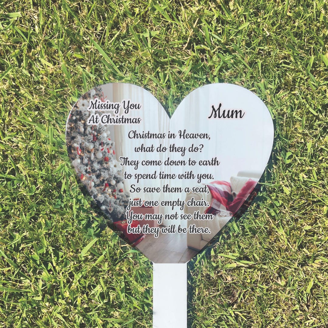Personalised Christmas Graveside Marker Ornament, Christmas in Heaven ...
