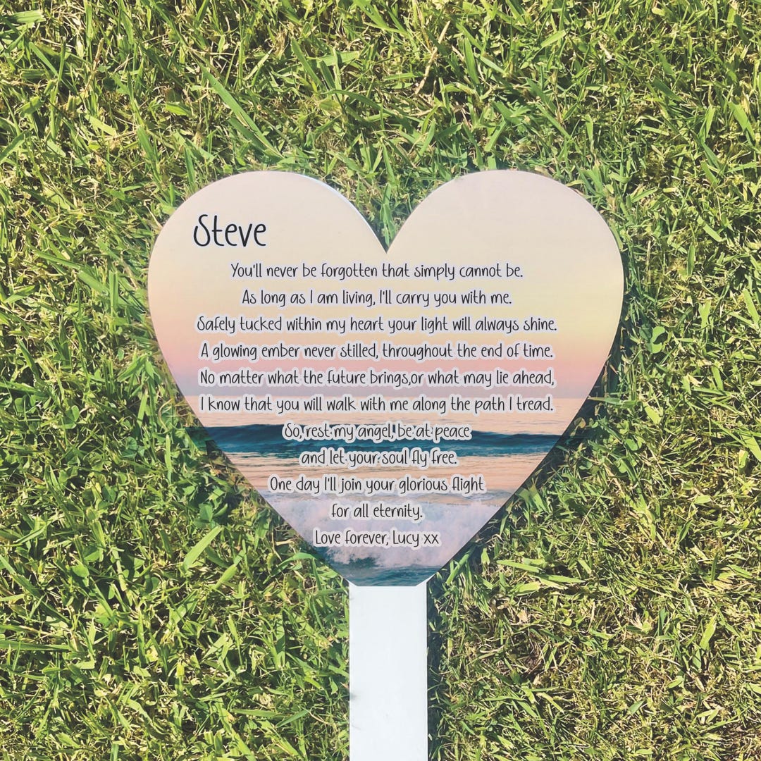 Personalised Grave Marker, Graveside Decoration for Friend or Family in ...