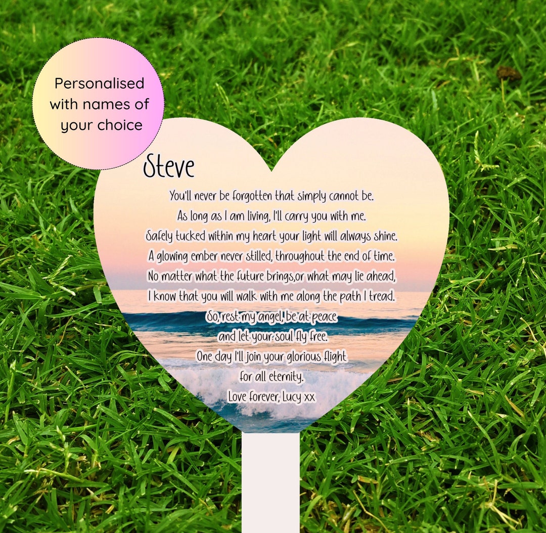 Personalised Grave Marker, Graveside Decoration for Friend or Family in ...