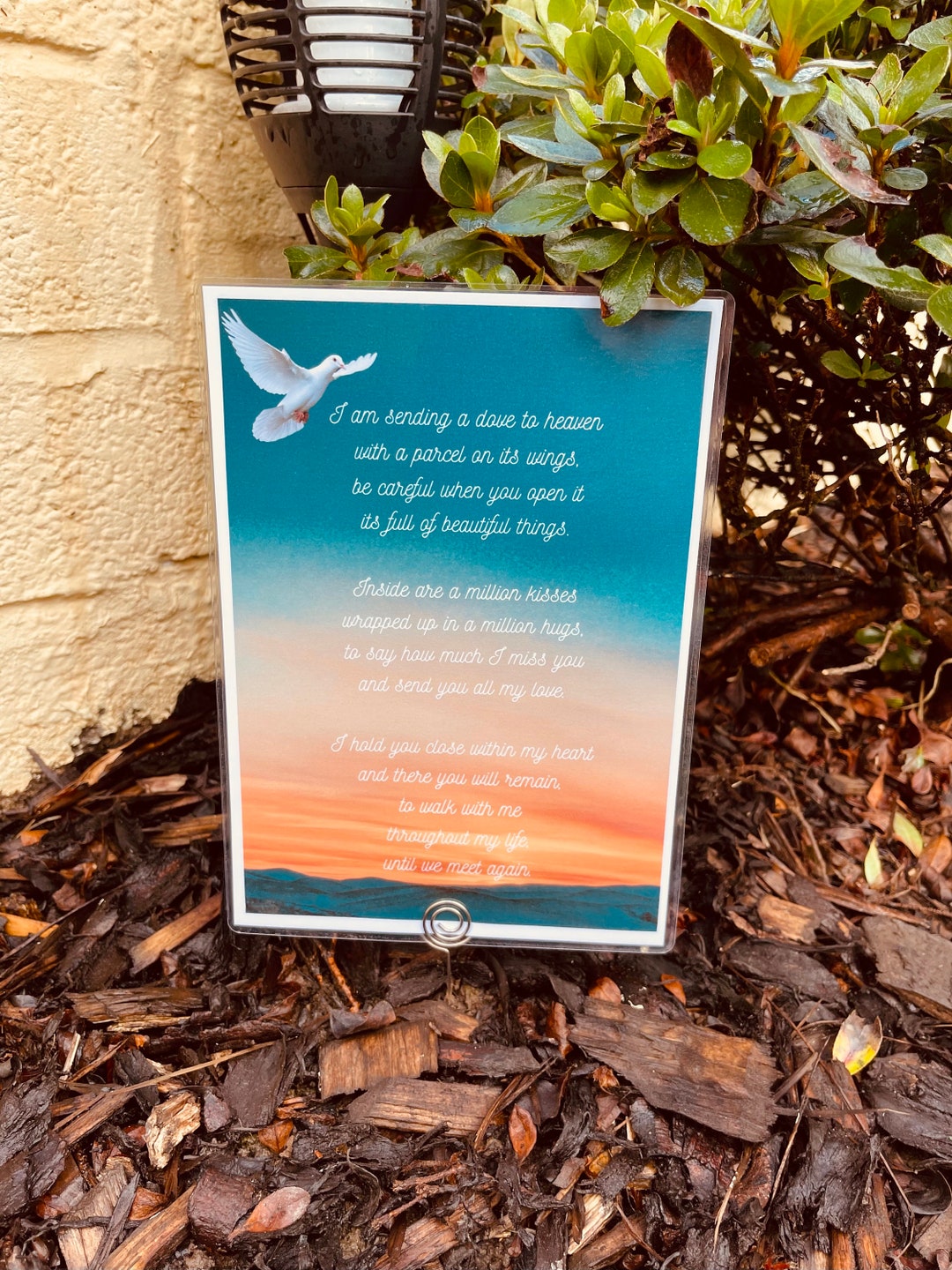 Heavenly Birthday Memorial Grave Card, I'm Sending a Dove to Heaven ...
