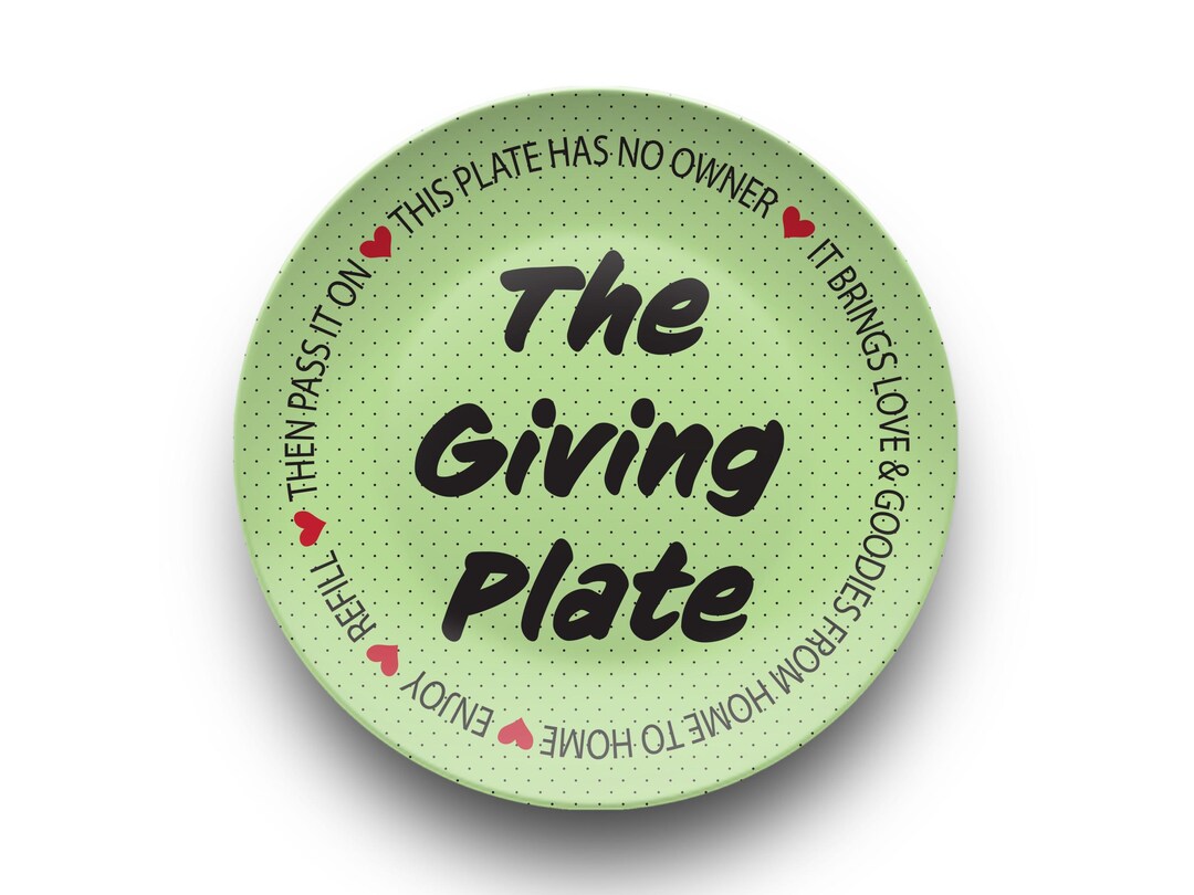 The Giving Plate, Sharing Kindness Plate, Neighbor Gift - Etsy