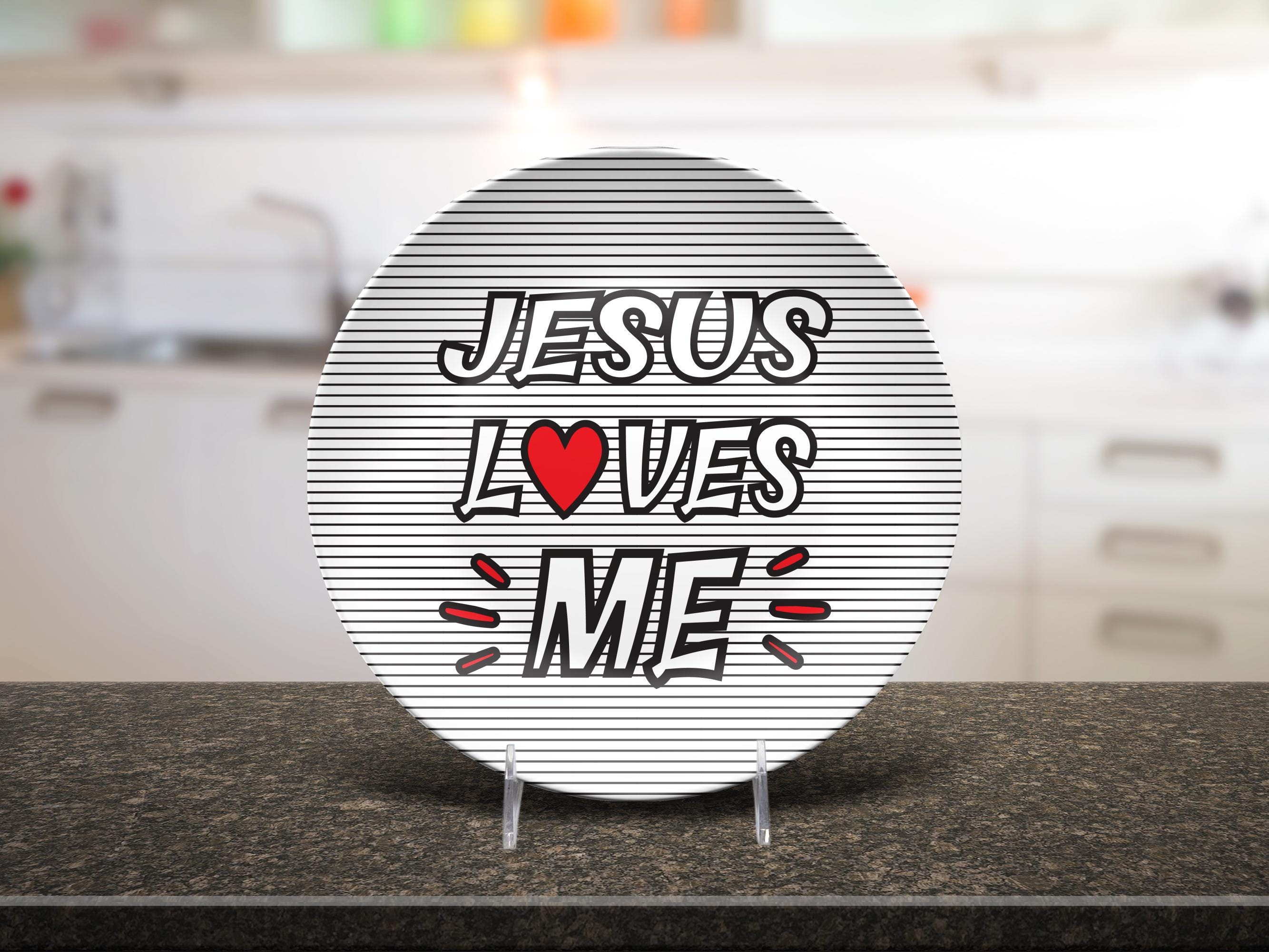 Jesus Love Me Plate, I Love Jesus, Christian Plate, Christian Gift ...