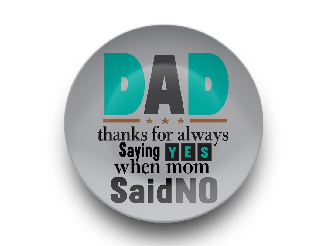 Father's Day Dinner Plate, Thanks Dad, Thank You Dad Gift, Dad Plate, I ...