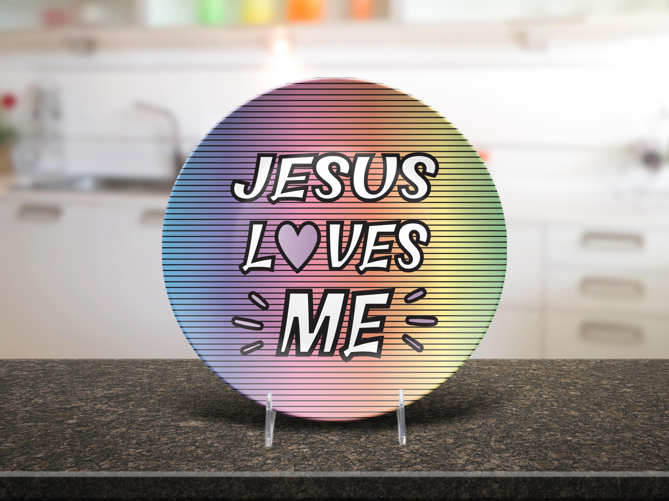 Jesus Love Me Plate, I Love Jesus, Christian Plate, Christian Gift ...