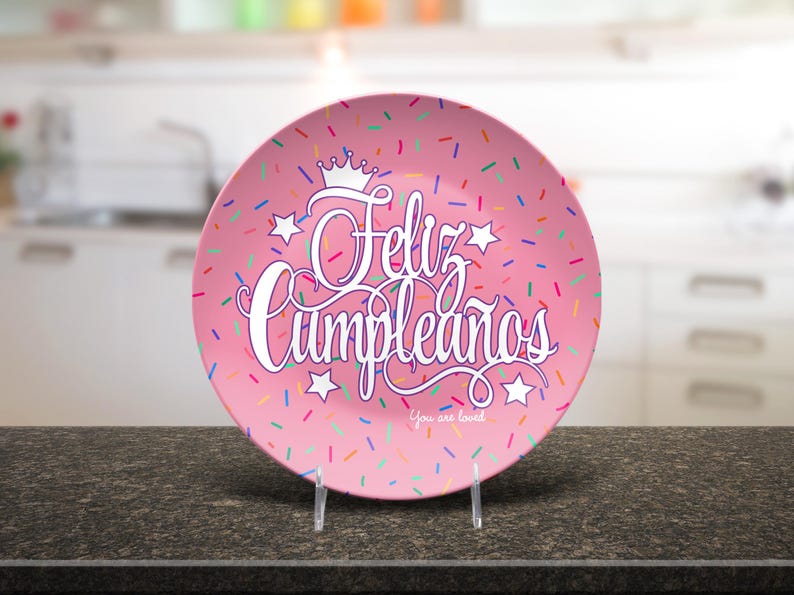 Feliz Cumpleanos Dinner Plate, Spanish Birthday Gift - Etsy