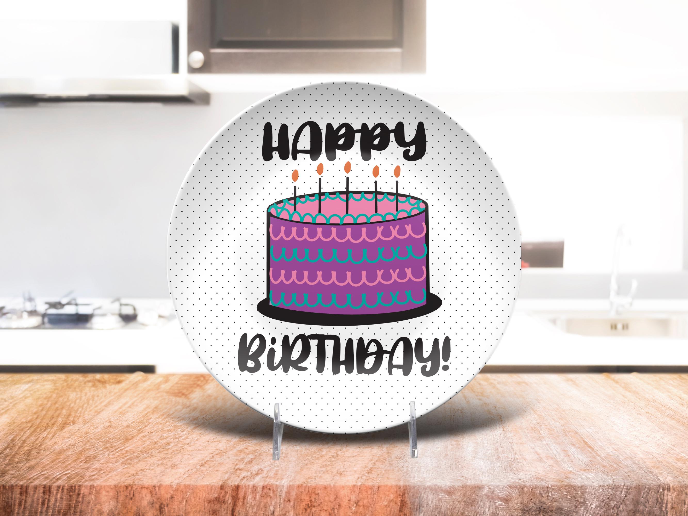 Happy Birthday Plate, Cake Plate, Birthday Dinner, Birthday Party ...