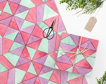 Geometric Wrapping Sheets Pack of Five Gift Wrap Wrapping Paper Retro ...