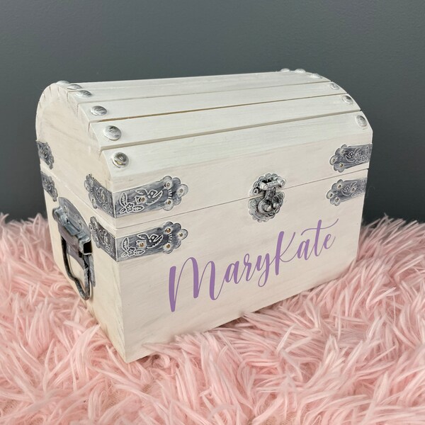 White Distressed Box - Etsy