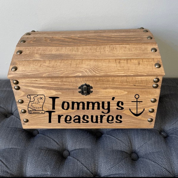 Wood Treasure Chest - Etsy