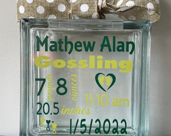 Personalized Glass Block Money Bank/ Piggy Bank / Baby Gift - Etsy