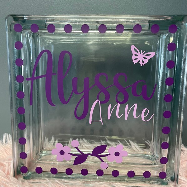 Glass Block Piggy Bank - Etsy