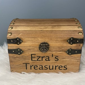 Personalized Rustic Wood Trunk Personalized Wood Keepsake Box Keepsake Chest Memory Box Wood ...