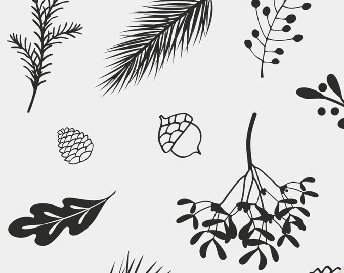 Rub-on Stickers branches Black 10 X 19 Cm - Etsy