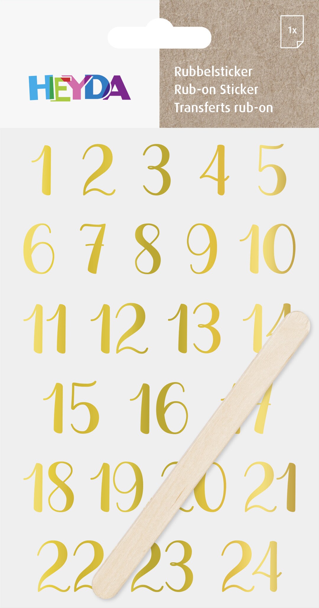 Rub-on Stickers "numbers Shiny Gold" 10 X 19 Cm - Etsy