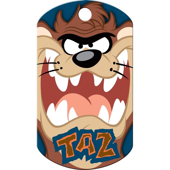 Disney Taz Tasmanian Devil Military Dog ID Tags/pet ID Tags - Etsy
