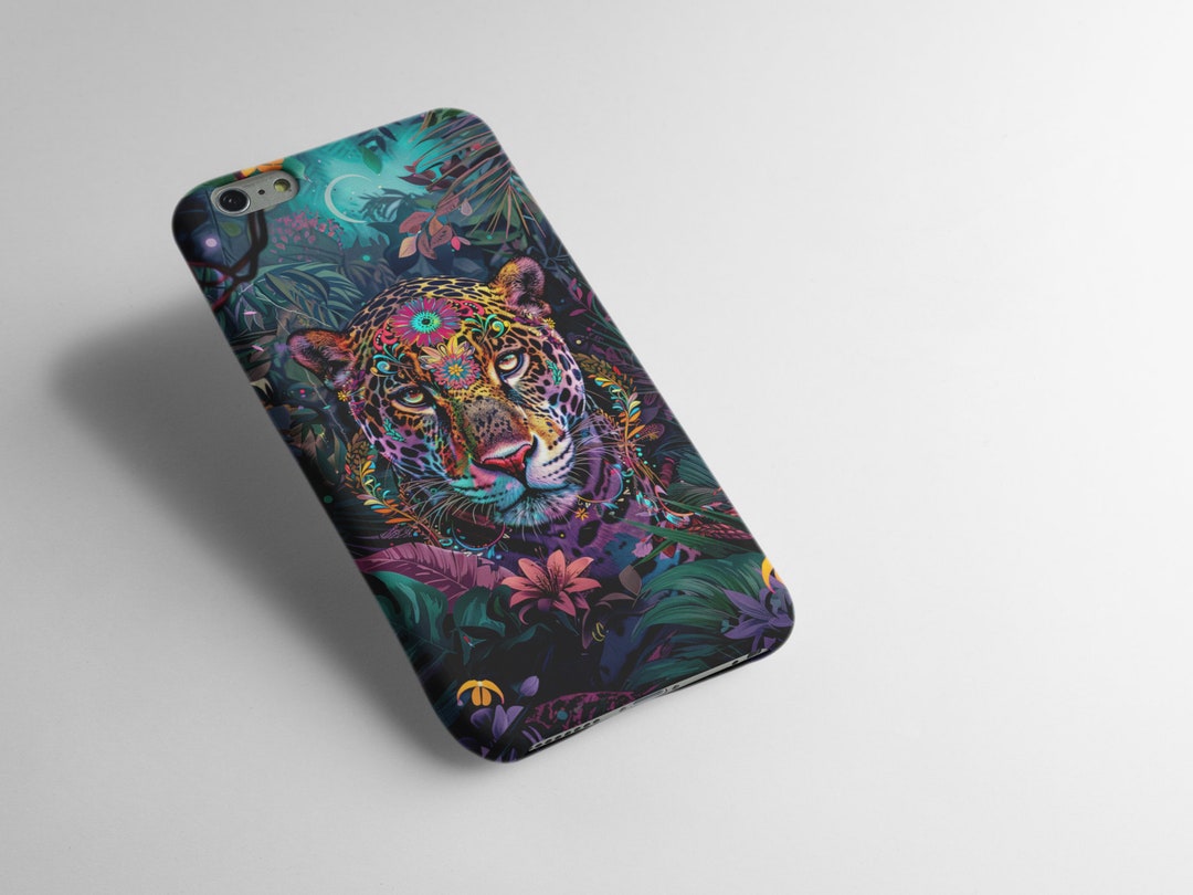 Jungle Jaguar: Vibrant Skull Mask Phone Case iPhone and Samsung Phone ...