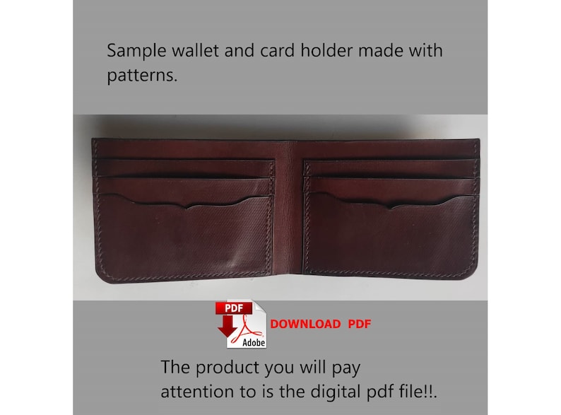 PDF Wallet Patterns, Leather Bifold Wallet Templates, 17 - Piece Wallet ...