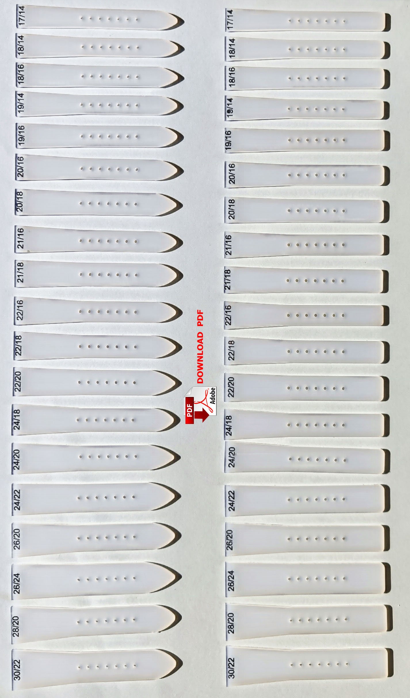 Watch Strap Template Set Pdf Template Download Watch Band DIY Biggest ...