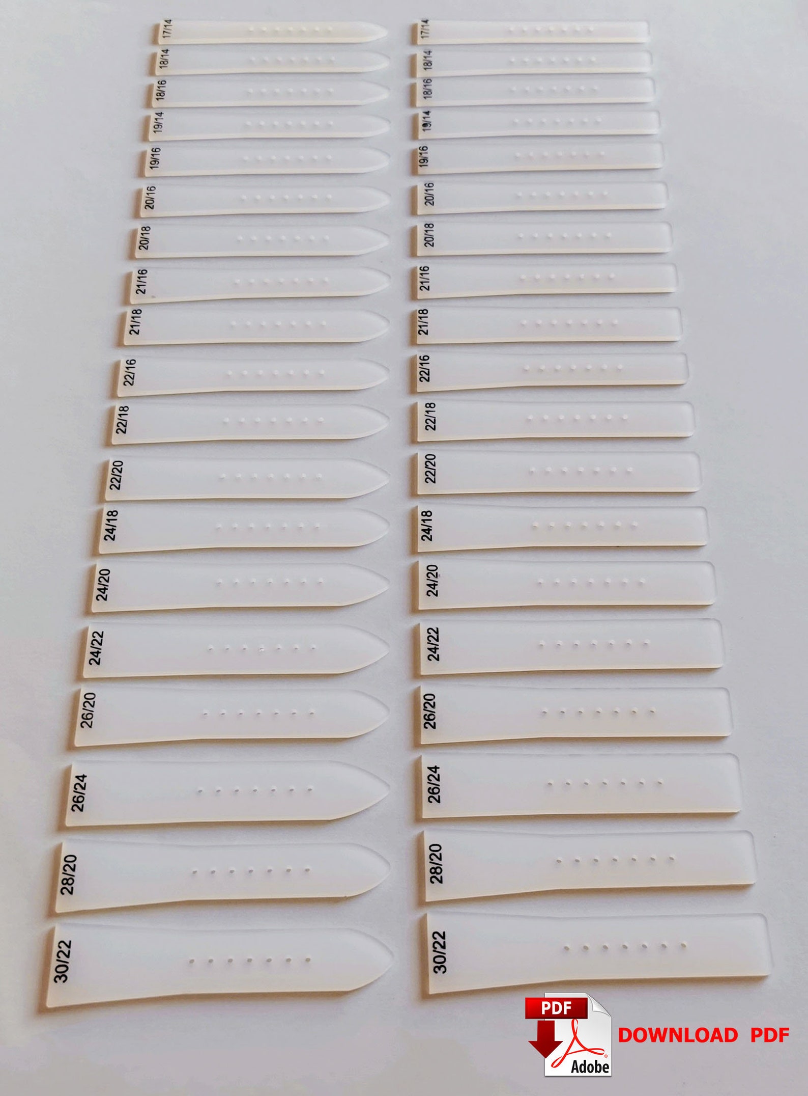 Watch Strap Template Set Pdf Template Download Watch Band DIY Biggest ...