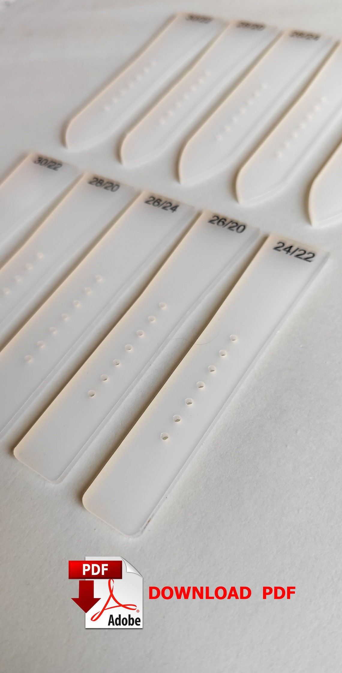 Watch Strap Template Set Pdf Template Download Watch Band Set DIY 10pcs ...