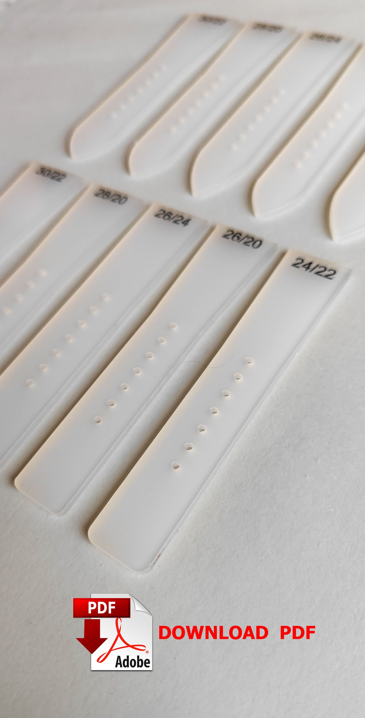 Watch Strap Template Set Pdf Template Download Watch Band Set DIY 10pcs ...