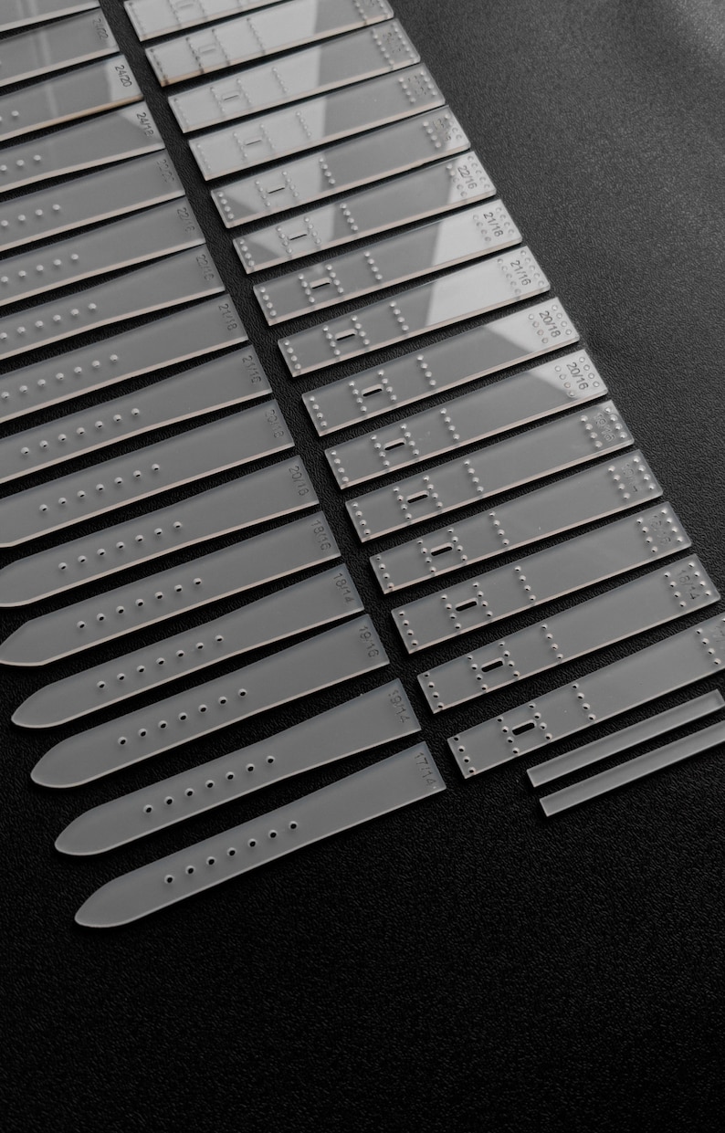 Watch Strap Acrylic Template Set - Acrylic Pattern Watch Band -acrylic ...