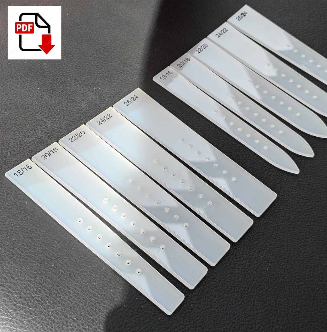 Watch Strap Template Set Pdf Template Download Do It Yourself 10pcs - Etsy
