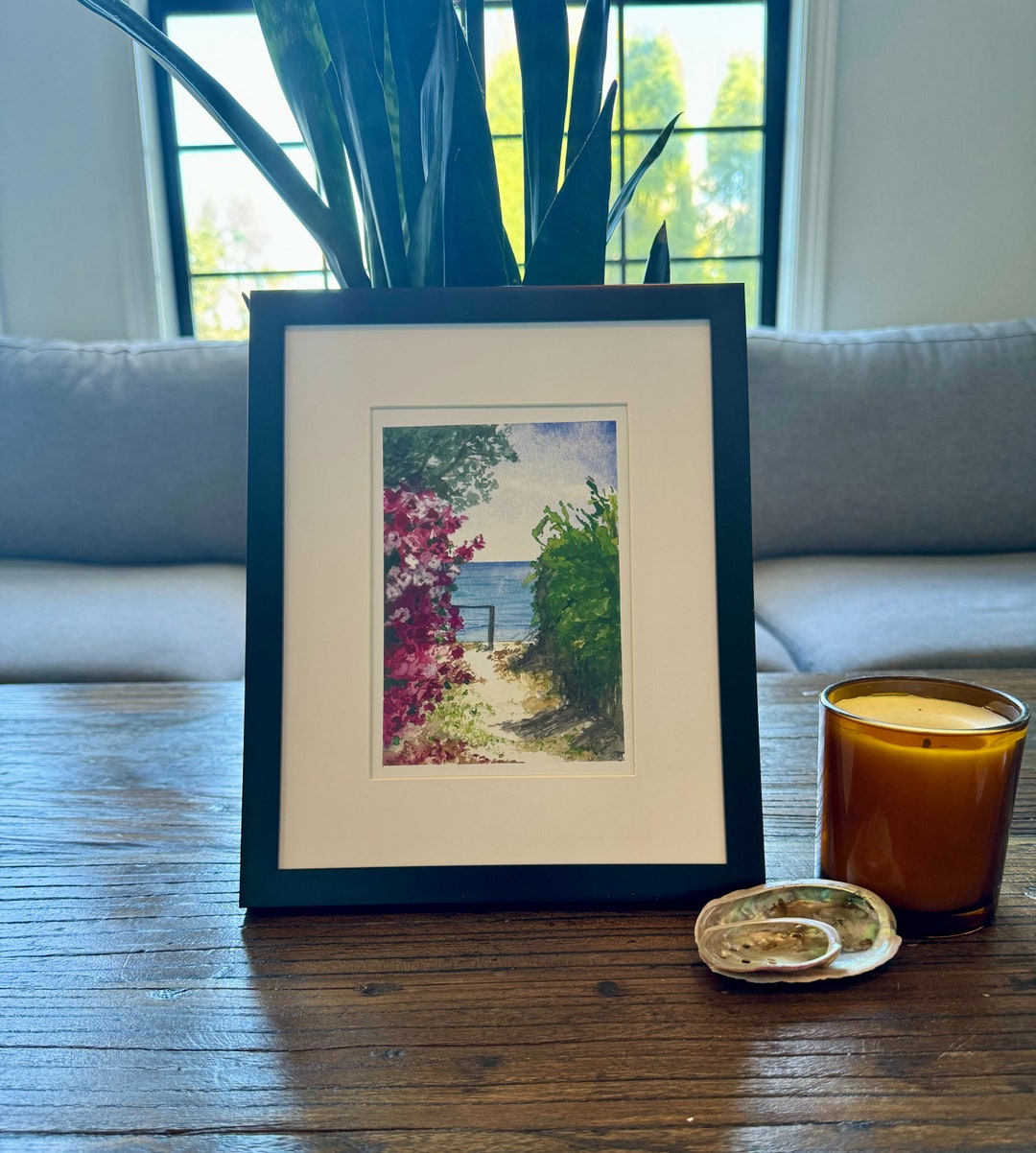 Hammonds Beach Santa Barbara Watercolor Framed Print - Etsy