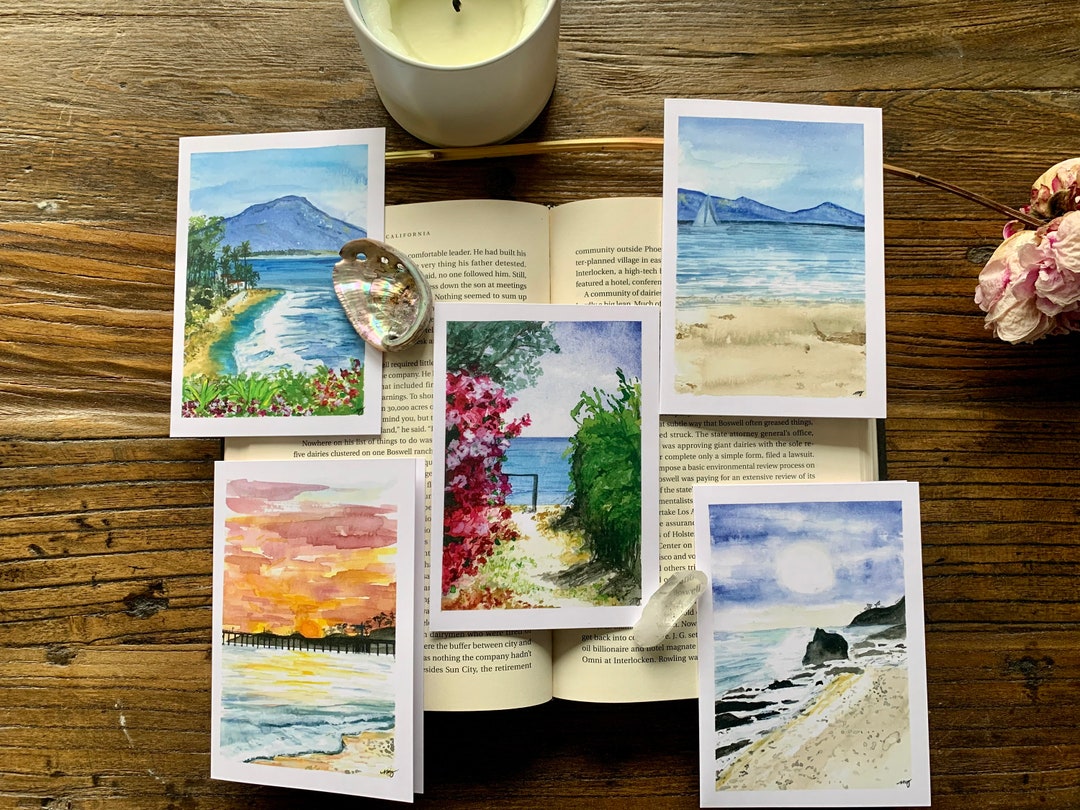 Iconic Santa Barbara Watercolor Card Set II - Etsy