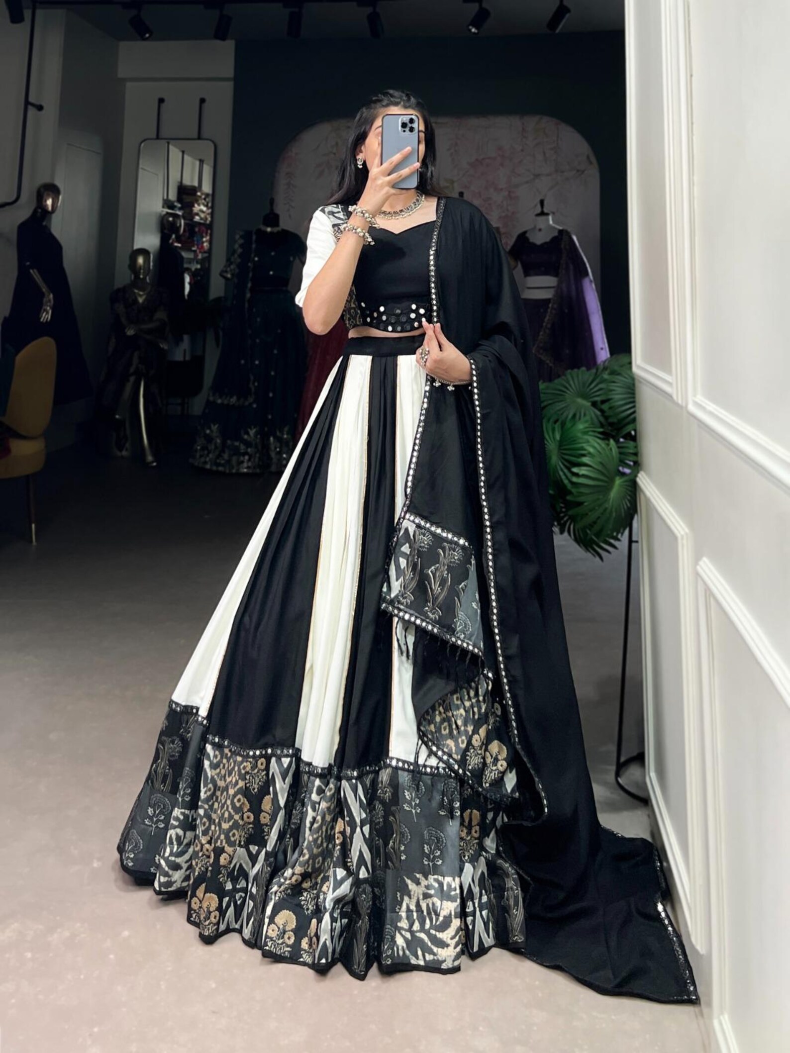 Indian Rayon Lehenga Choli: Mirror Work Gota Patti Wedding Outfit - Etsy