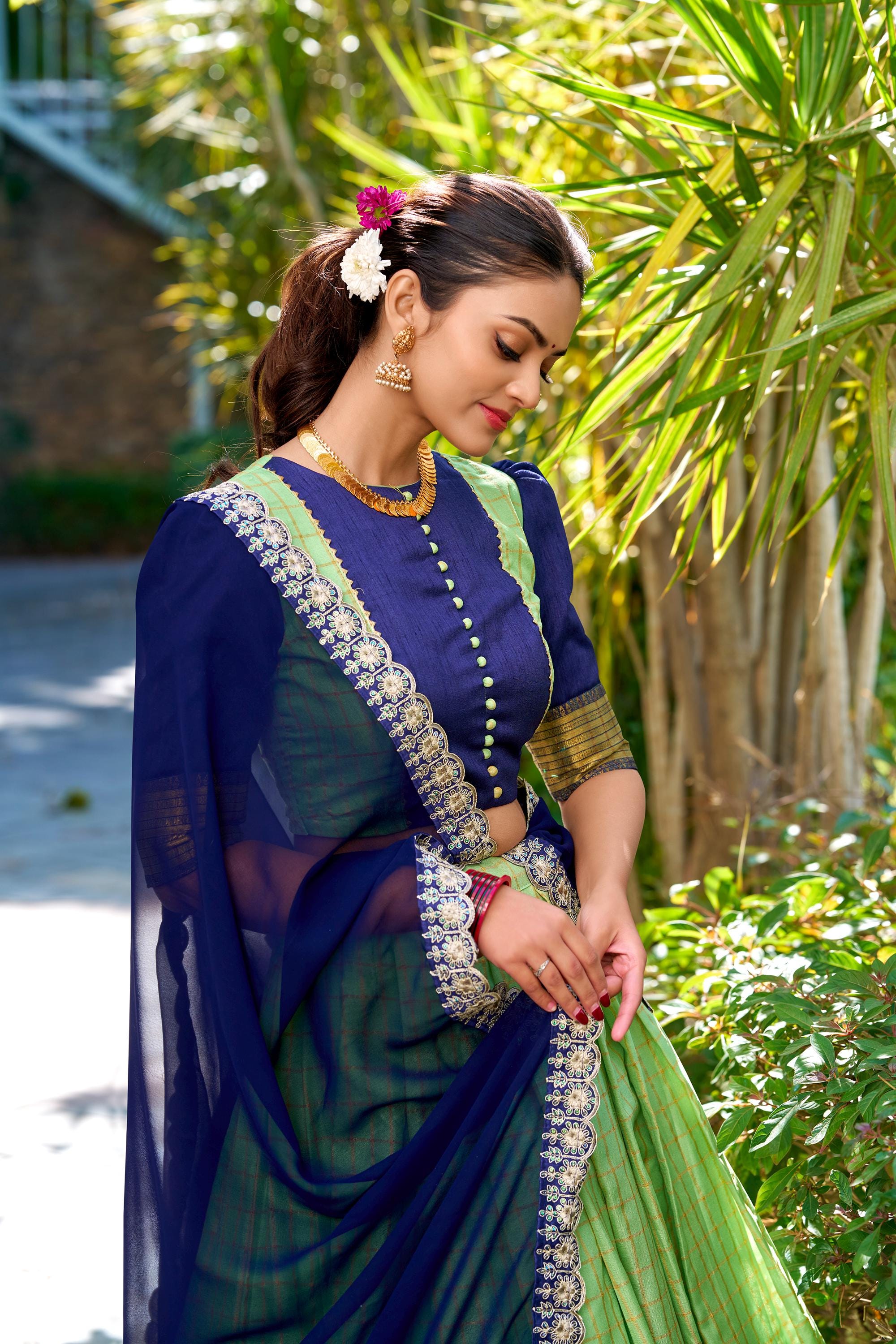 Indian Pista Lehenga Choli, Traditional Lehenga Choli, South Indian ...