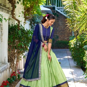 Indian Pista Lehenga Choli, Traditional Lehenga Choli, South Indian ...