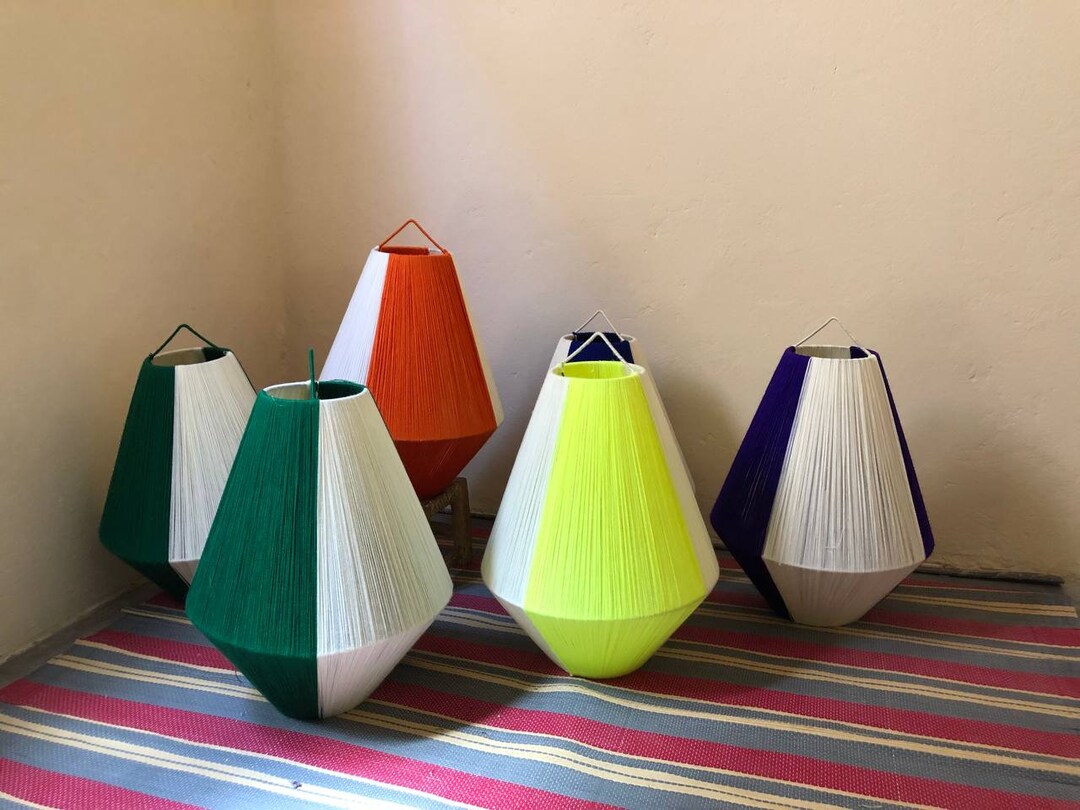Lampshade Fully Handmade Handwoven Yarn Lampshade Sakura - Etsy