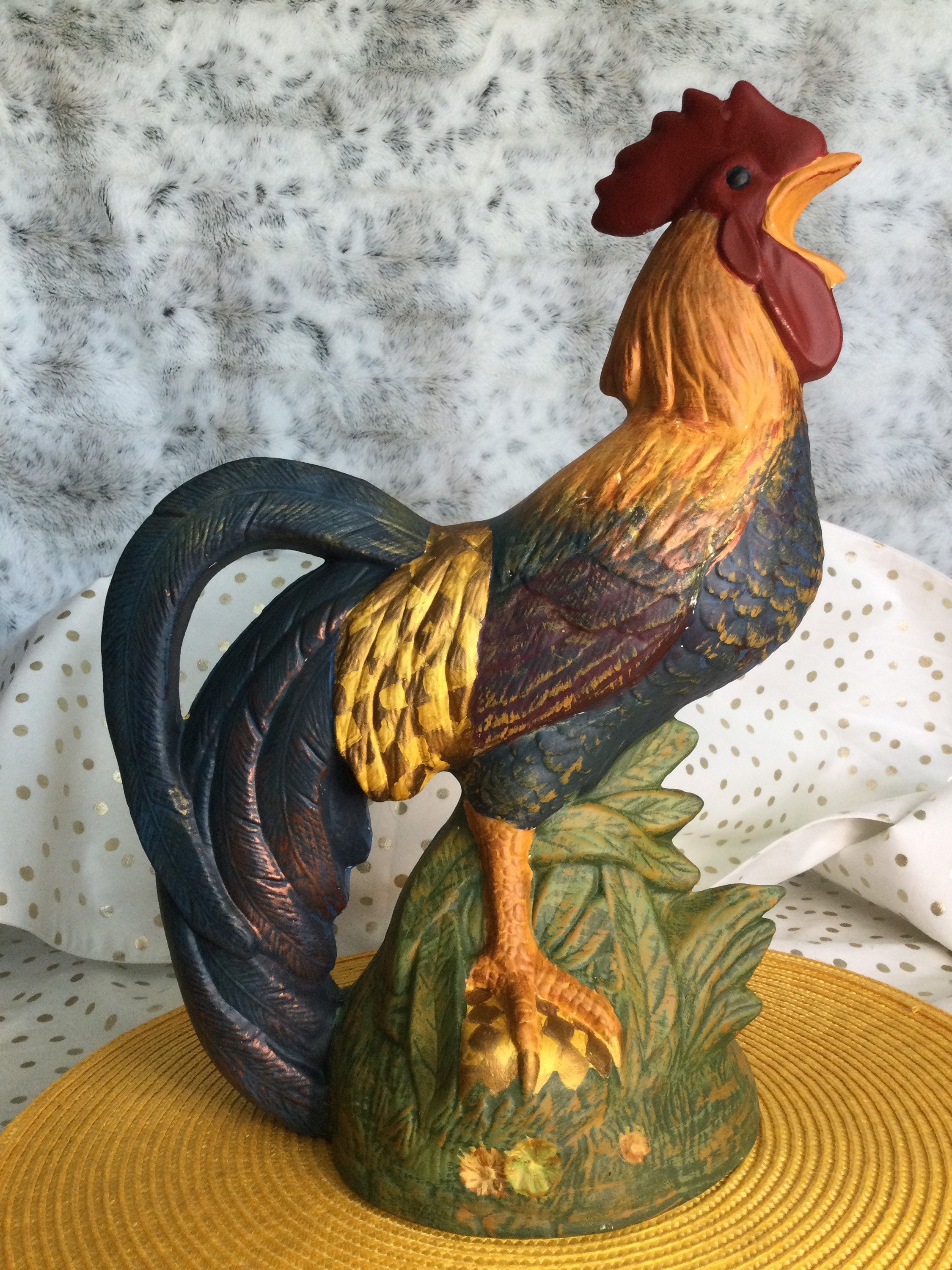 Checkered Rooster - Etsy