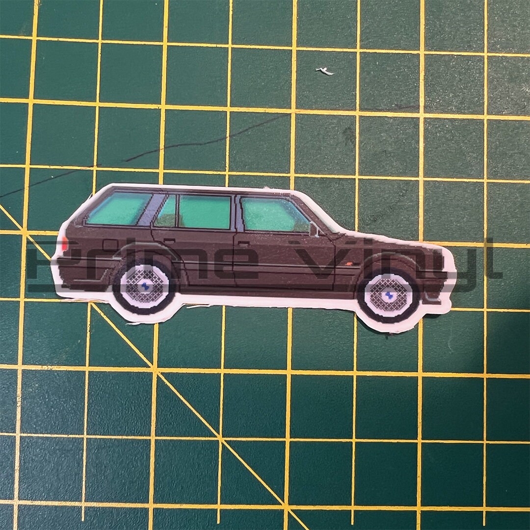 BMW E30 M Technic II Touring Pixel Art Vinyl Sticker - Etsy