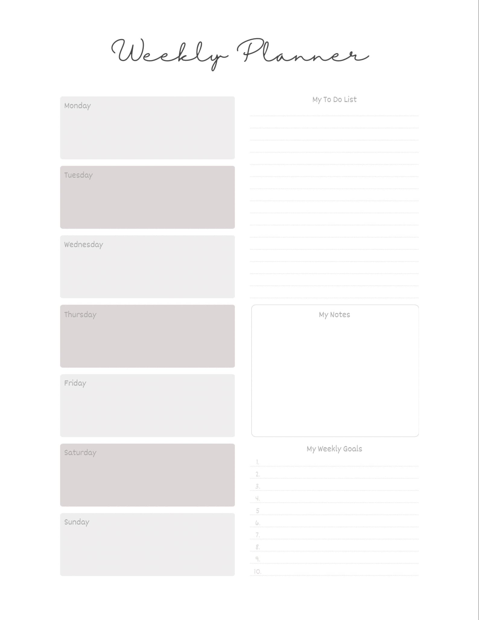 Weekly Planner, Digital Planner - Etsy