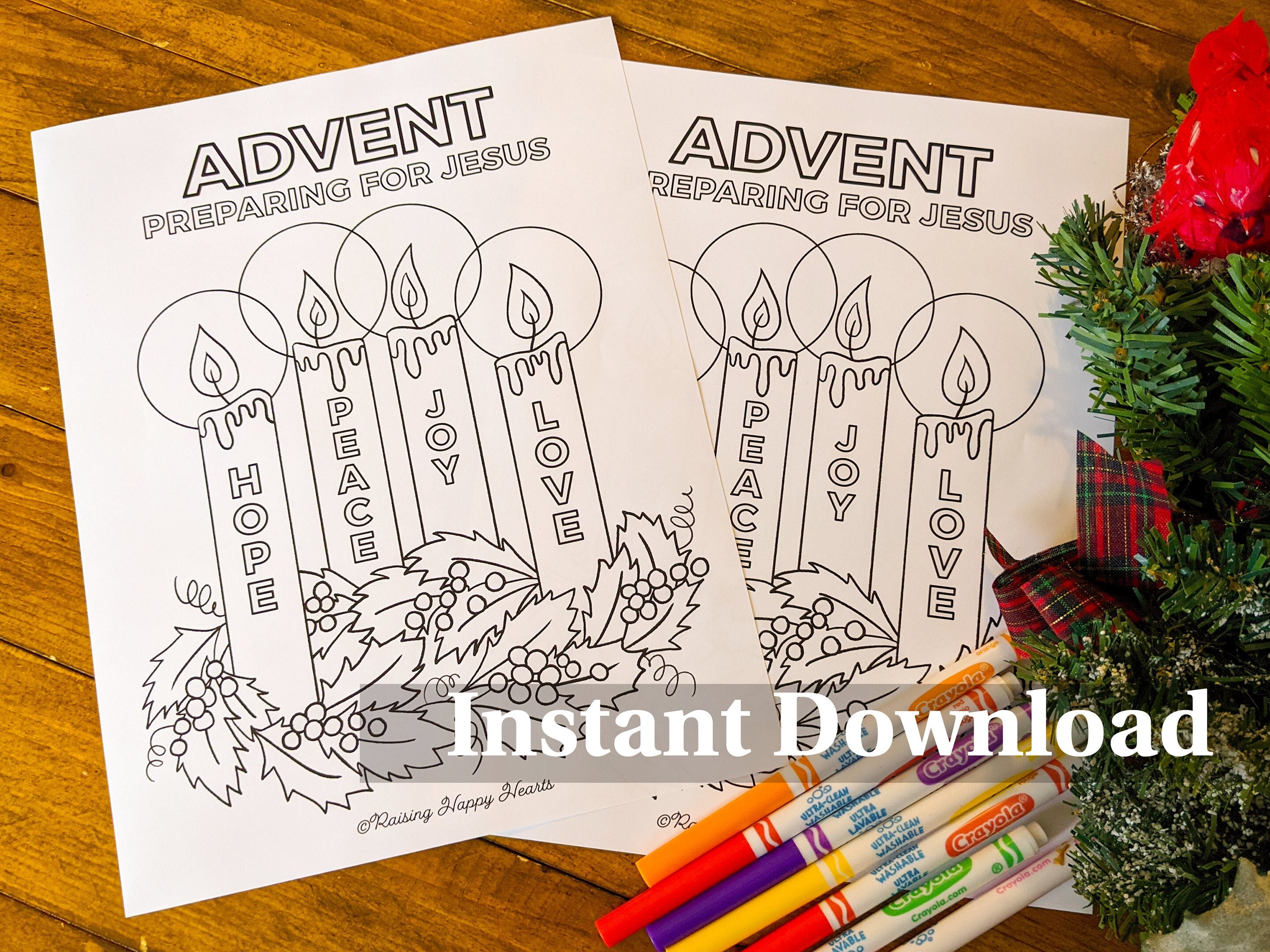 Advent Wreath Coloring Page