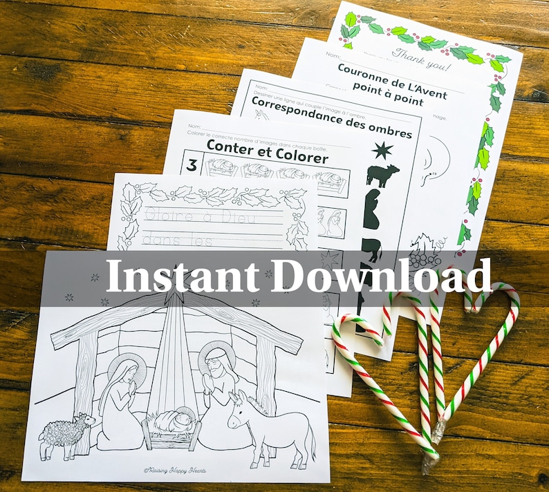 French Nativity Christmas Activity Bundle Instant Download︱advent for ...