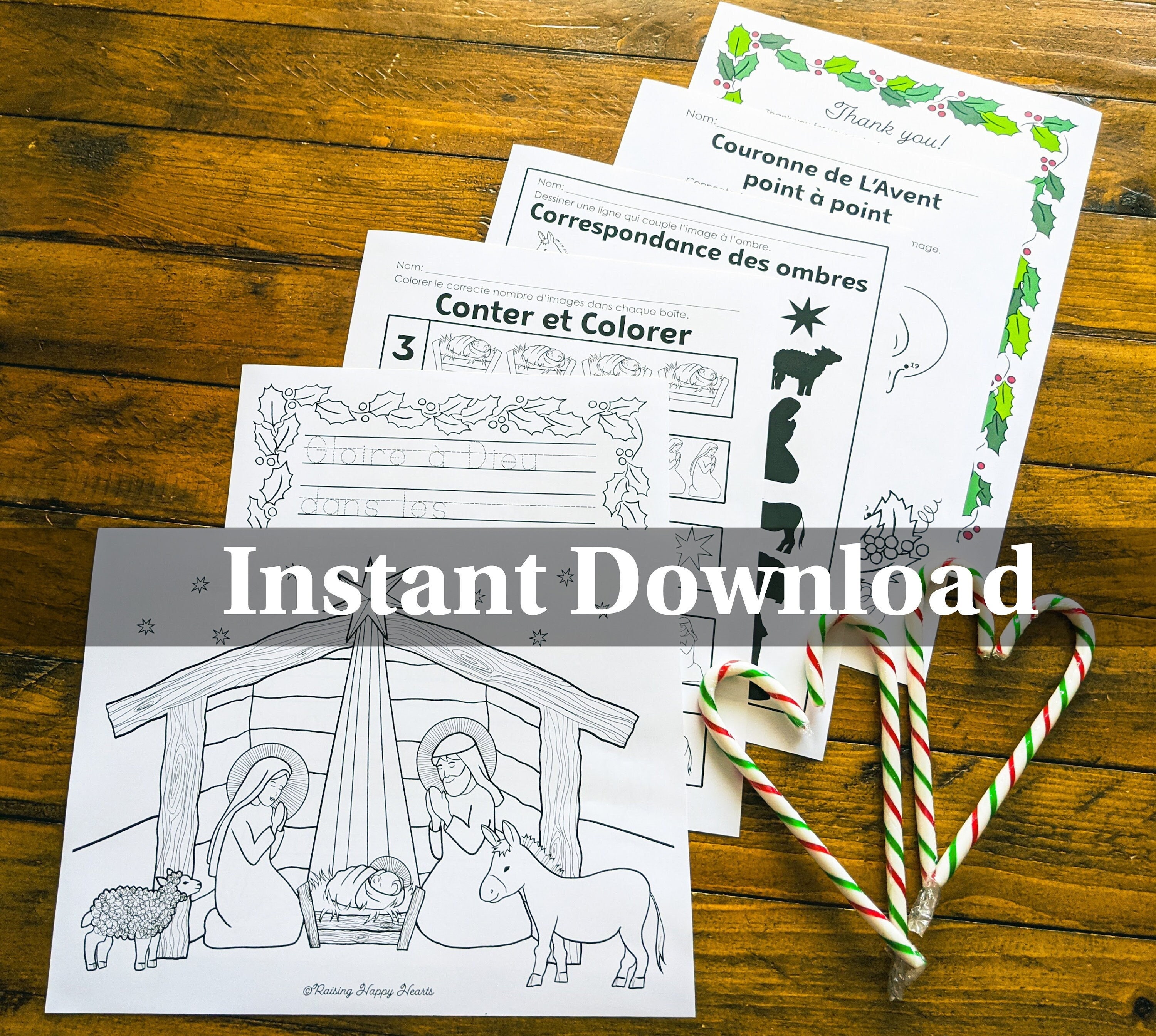 French Nativity Christmas Activity Bundle Instant Download︱advent for ...