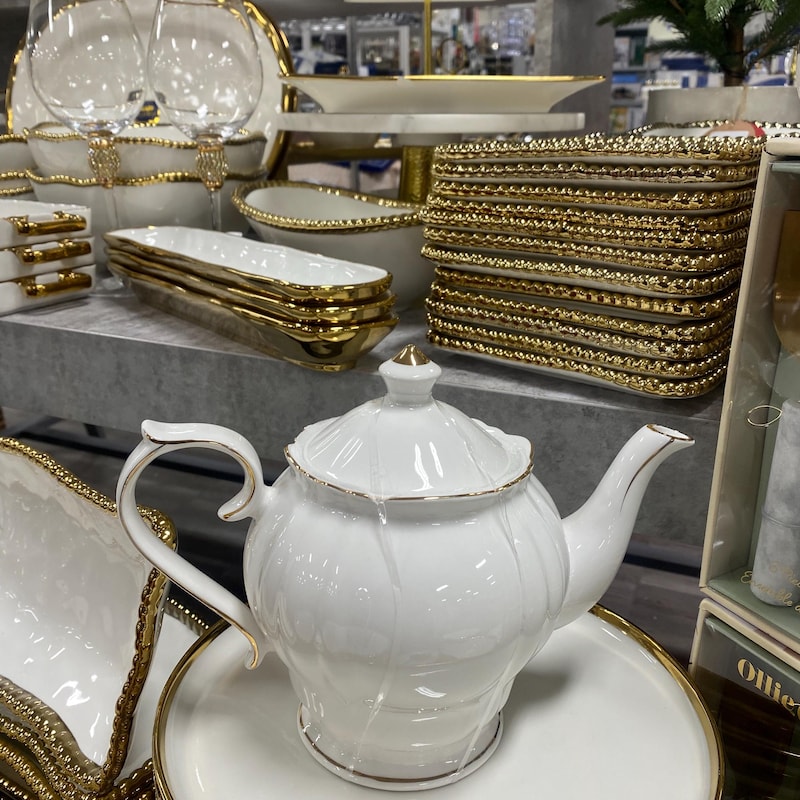 Grace White Teapot - Etsy