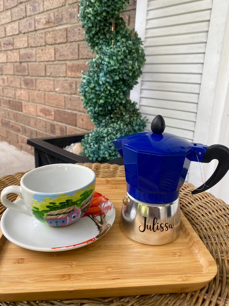 Dominican Coffee Maker , Birthday Gift, Souvenir Gift, Dominican Art ...