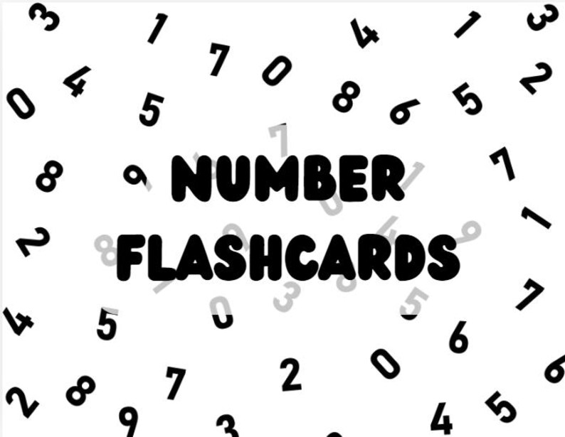 Preschool Math Workbook - Digital Download, Number Flash Cards 0-10 ...