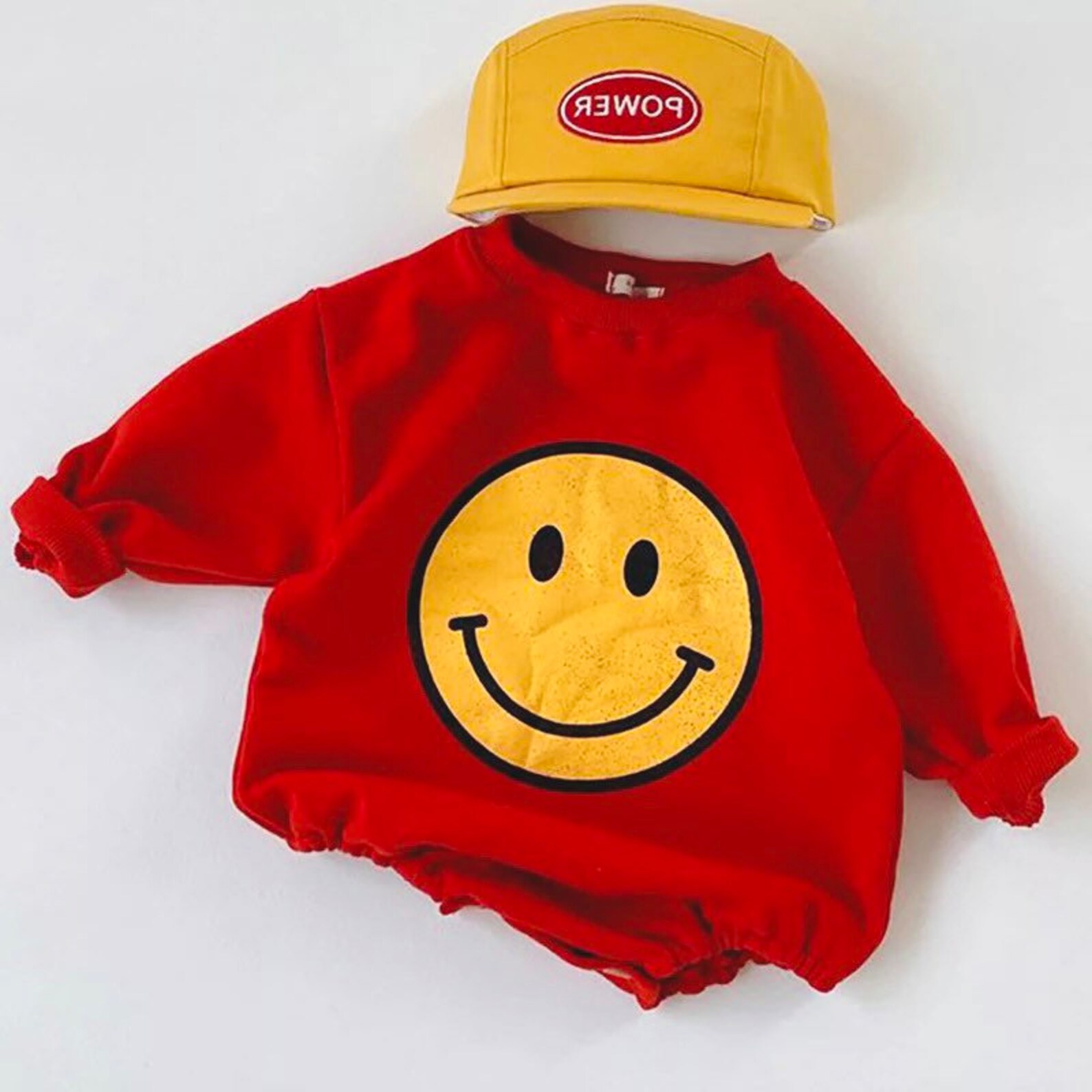 Sweatshirt ROMPERS SMILEY FACE Print Infant Sweater Cute - Etsy