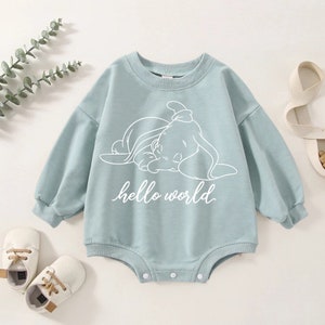 Disney Dumbo Hello World Newborn Sweatshirt Romper Bodysuits Baby ...