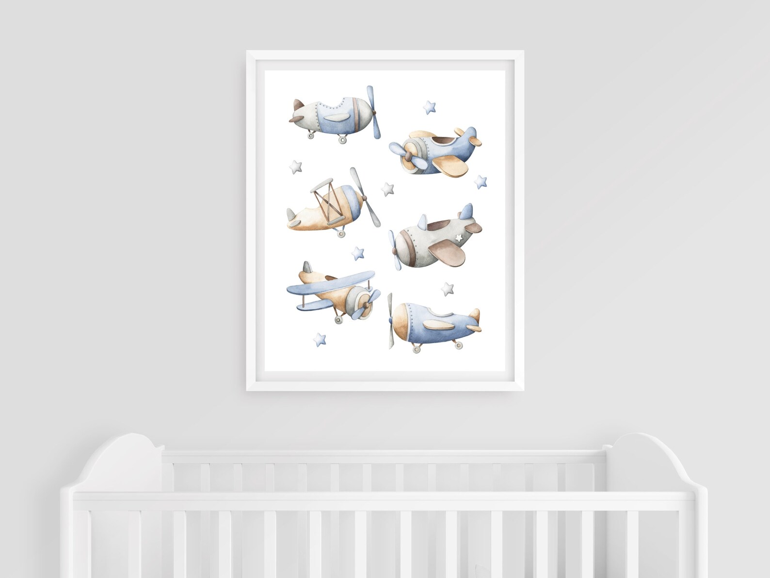 Watercolor Airplane Nursery Printable | Airplane Nursery Print ...