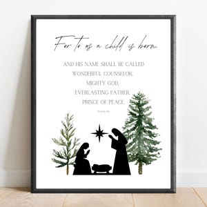 Isaiah 9:6 Christmas Nativity Print (digital Download) | Christmas ...