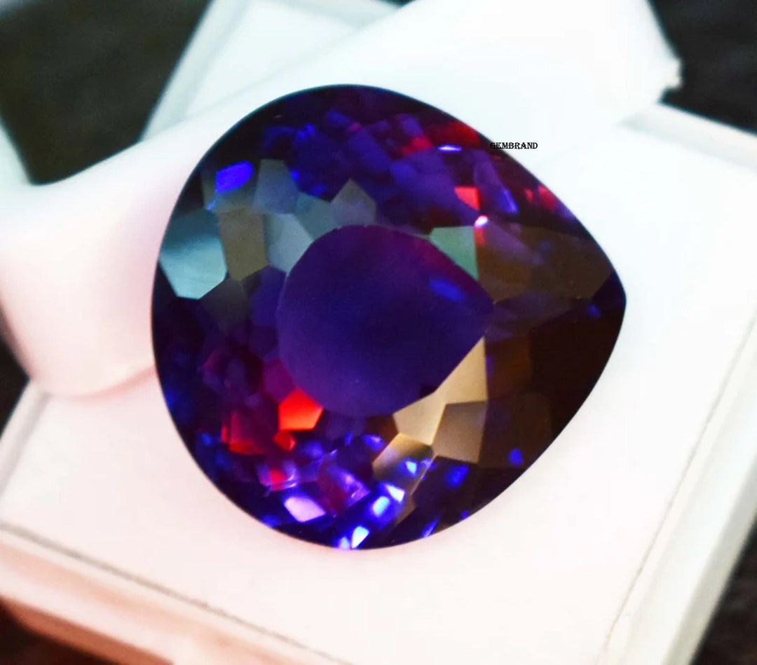 Natural Purple Color Changing Sapphire Pendant Shape Ring Jewelry ...